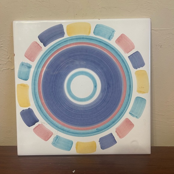 Caleca | Dining | Rare Caleca Italian Pottery Color Block Trivet Tile | Poshmark